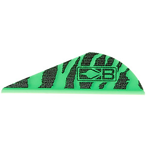 Bohning Blazer Tiger Archery Vane (100-Pack), Green, 2 inch