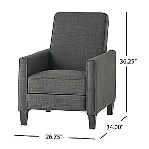Great Deal Furniture Lucas Grey Recliner Club Chair