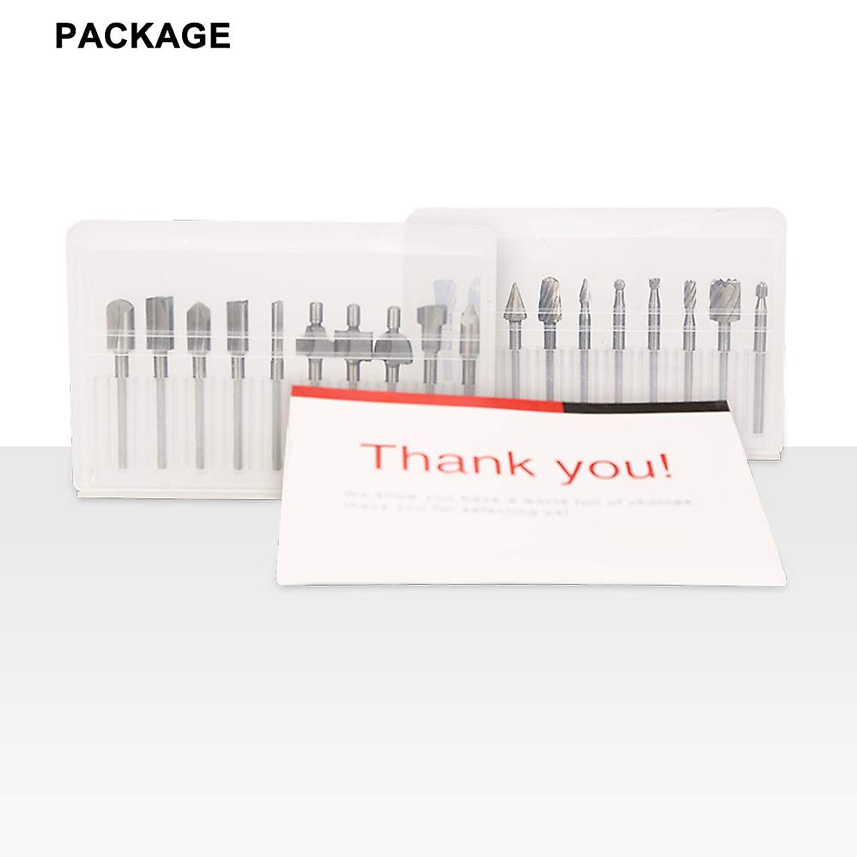 SPTA 10Pc HSS Router Carbide Engraving Bits & 10Pcs Router Bit 1/8"(3mm) Shank for Rotary Tools for DIY Woodworking, Carving, Engraving, Drilling