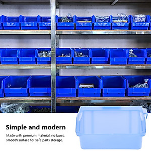 DOITOOL 12PCS Plastic Storage Bin Hanging Stacking Containers, Stackable Storage Bins Workshop Tool Organizer Bins for Parts Garage, 10X9X4. 5CM