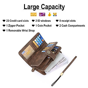 CLUCI Women Backpack Bundle with Women Wallet