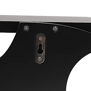 HZYSLYJ Bat Shelf Floating Shelves for Wall Decor,Black Wall Shelves for Bedroom-Halloween Wall Decor, Goth Room Decor-Black Hanging Shelves with 3 Key Hooks