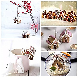 KALAIEN 3Pcs Stainless Steel Christmas Mini House Mold Gingerbread Cookie Cutter Set Cupcake Chocolate House (Small)