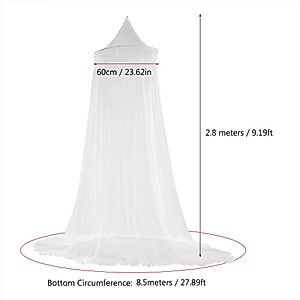 bed net Bed Netting Elegant Ruffle Lace Bed Canopy for Little Princess Baby Children (White)
