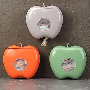 HEWAN Fresh Keeping Bag Storage Box Wall-Mounted Disposable Cling Film Cover Cling Bag Organizer Multifunctional Plastic Wall-mounted Safety Kitchen Storage (Grey)