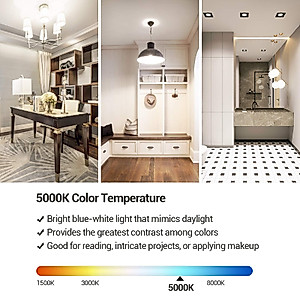 DEWENWILS 4 Pack A19 Dimmable LED Light Bulbs,10-Watt(60W Equivalent), 800 Lumen, 5000K Daylight Dimmable Bulb, E26 Base Light Bulb, UL Listed