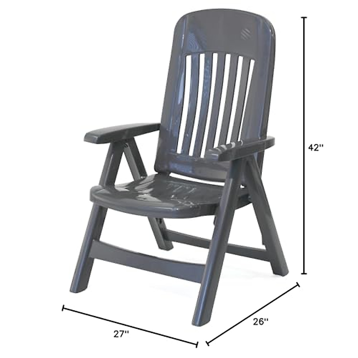KETTLER Comtesse Polymer Resin Multi Position Chair - Grey