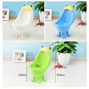 Toyvian Children Boys Potty Toilet Training Urinal with Suction Cup Bathroom Accessories (Blue)