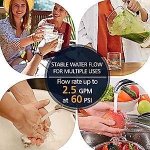 PUREPLUS Under Sink Water Filter, 22000 Gallons, 99.99% Chlorine Reduction, NSF/ANSI Certified Direct Connect Under Counter Water Filtration System