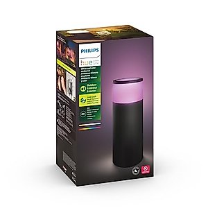 Philips Hue Calla Outdoor Smart Pathway Light - White & Color Ambiance LED Walkway Lights - Low Voltage Lighting - 1 Pack - Requires Bridge and Power Supply - Control with App and Voice - Weatherproof
