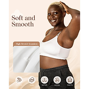Coobie Seamless Scoopneck Bra,White,X-Large
