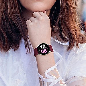 Oanux 8 Pack Compatible with Samsung Watch 4 Bands/Watch 4 Classic Band, 20mm Soft Silicone Wristband for Galaxy Watch 4 Band 40mm 44mm/ Galaxy Watch 4 Classic 42mm 46mm Women Men, Small