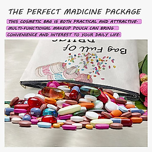 Hookoome Nurse Practitioner Gifts for Women - Bag Full Of Drugs- Funny Medicine Cosmetic Pill Bag Storage Multifunction Pouch for Her Mom Patient Birthday Gifts