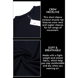 COOFANDY Mens Stylish Shirts Pleated Sleeve Fashion Hip Hop Tee Navy Blue L