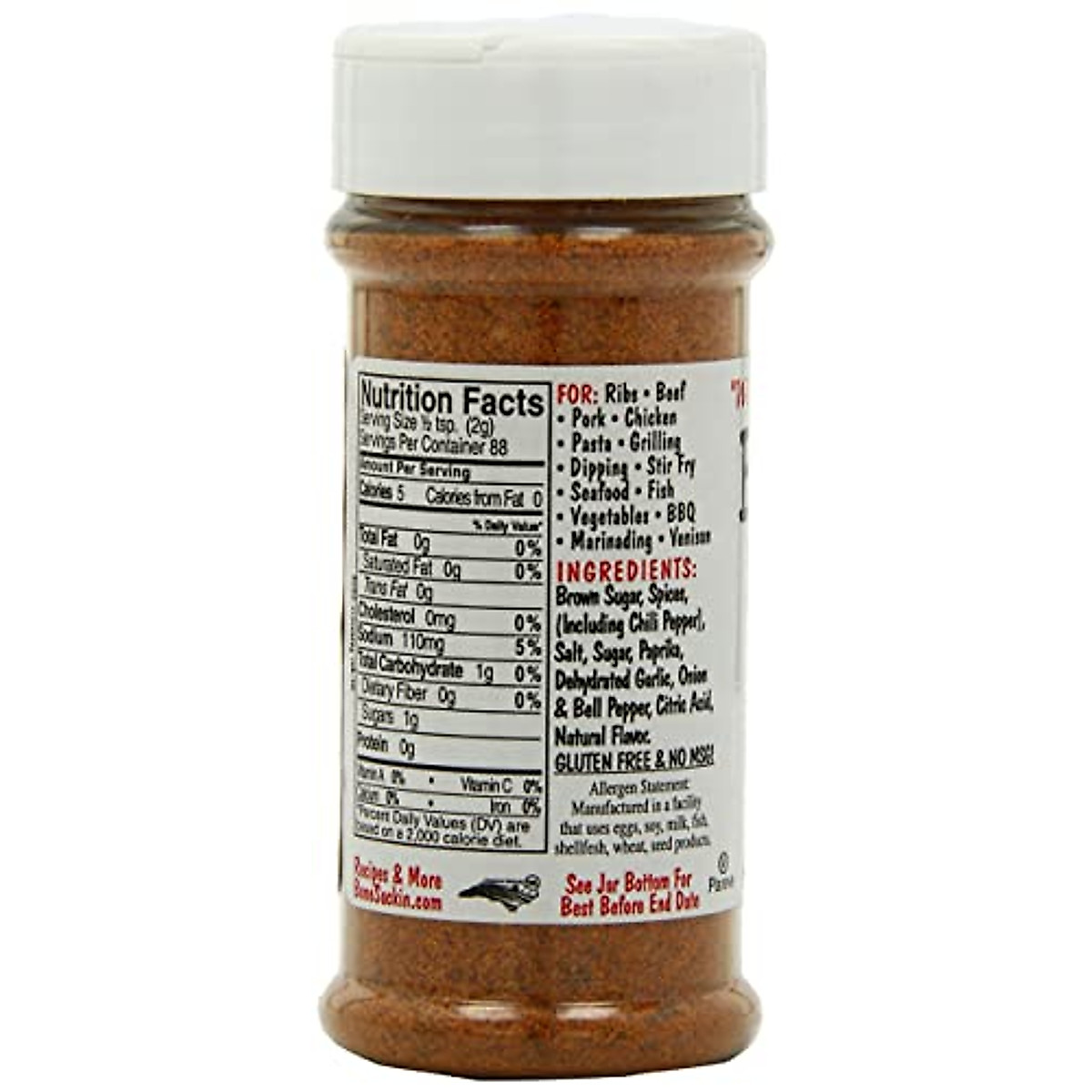 Bone Suckin' Sauce Bone Suckin' Original Seasoning and Rub, 5.8 Ounce
