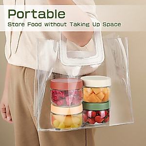 ZOEDO 10 OZ Glass Jar with Screw Lid,Wide Mouth Airtight Jar Overnight Oats Jars for Fruit, Salad,Spice, Candy, Jam, Seasoning,Meal Prep Containers,Canning Jar (4 Pack)