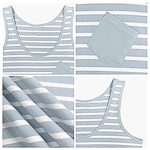 COLORFULLEAF Womens Cotton Pajamas Set Racerback Tank Top and Shorts Pjs Sets Sexy Sleeveless Sleepwear (Light Blue, XL)
