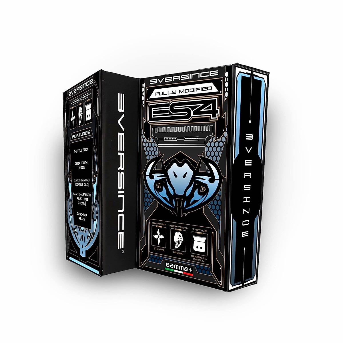 GAMMA+ 3Versince ES4 Deep Tooth DLC Ultimate Trimmer Blade Set with Deep Cutting Blade Fits Hitter, Evo, and Protege Models