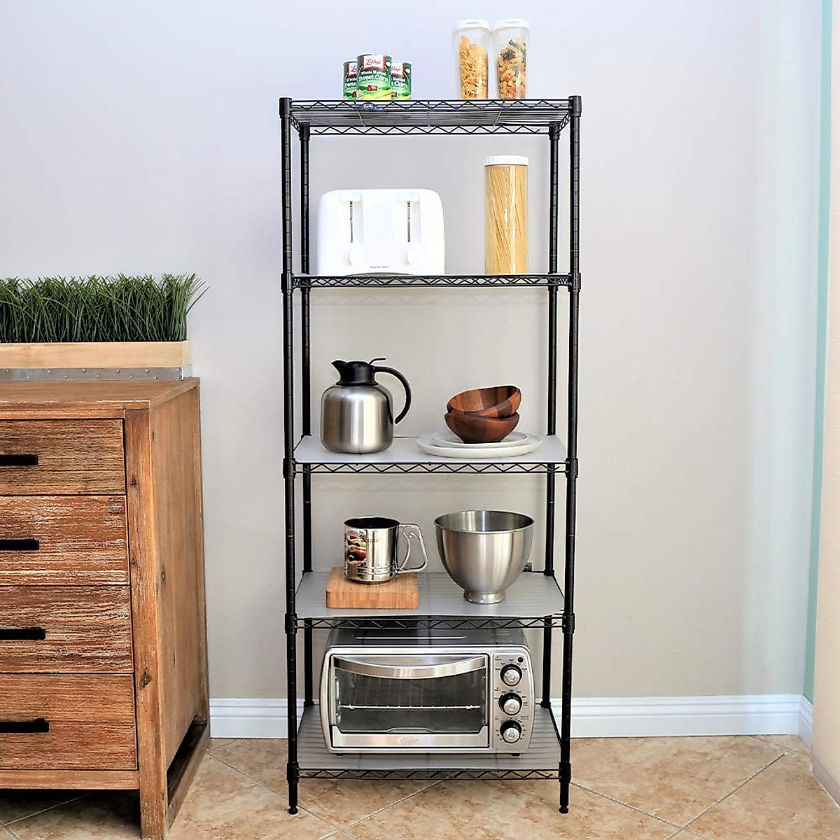 Apollo Hardware Black 5-Shelf Wire Shelving 24"x14"x60" (Black)