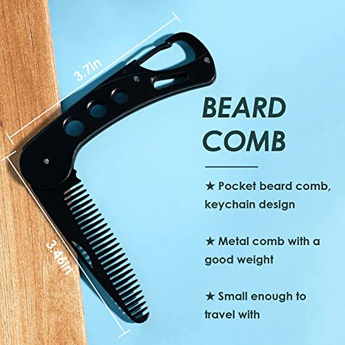 Elitribe Beard Grooming Kit - Light Scent without Overbearing, with a Heavy Metal Comb - Beard Care Kit for men.