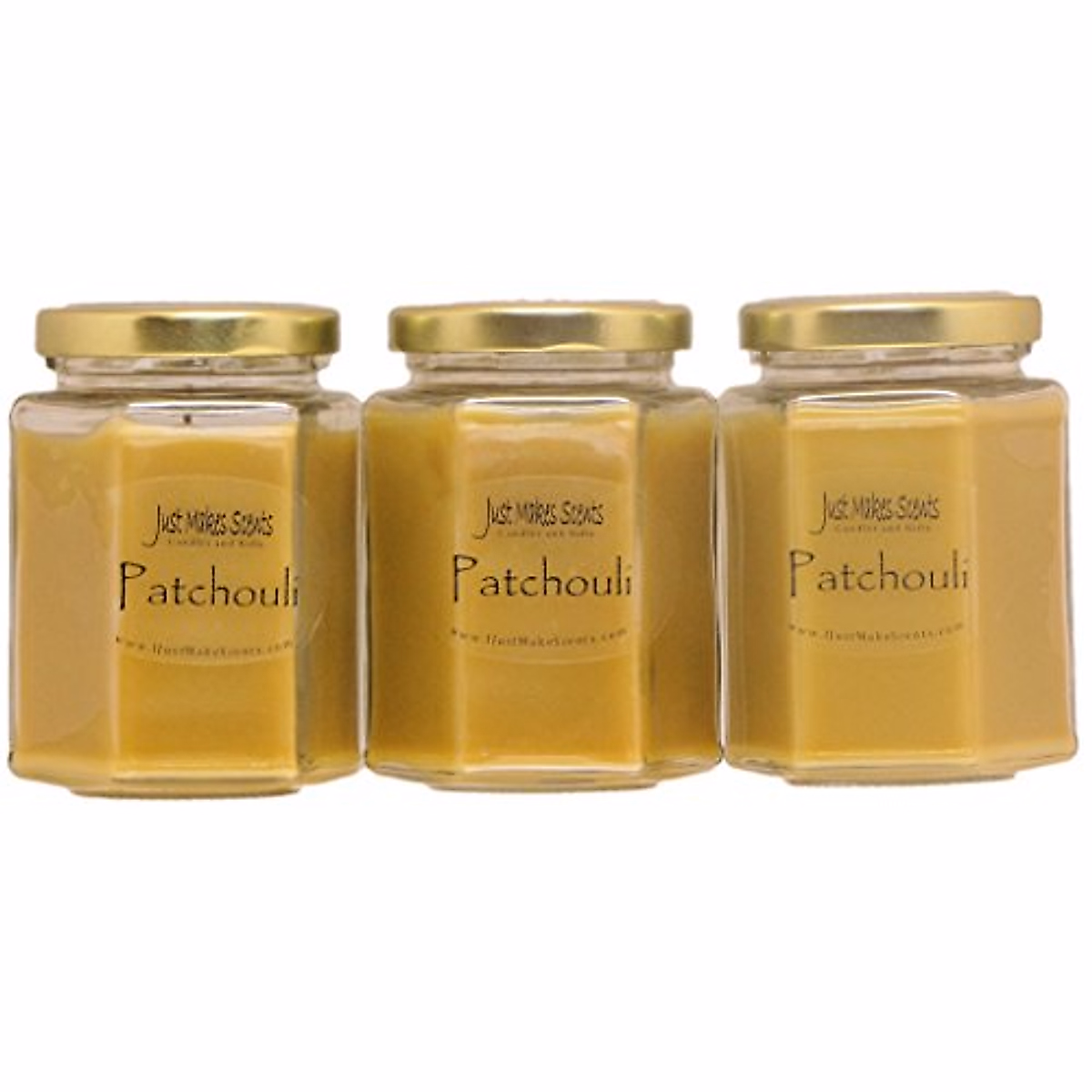 3 Pack - Patchouli Scented Blended Soy Candle | Hand Poured in The USA by Just Makes Scents