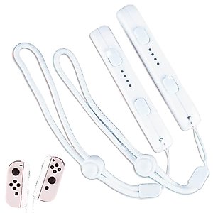 BelugaDesign Pastel Joy-Con Straps Pair | Switch Controller Wrist Accessory Compatible with Nintendo Switch Standard OLED Joycons (White)