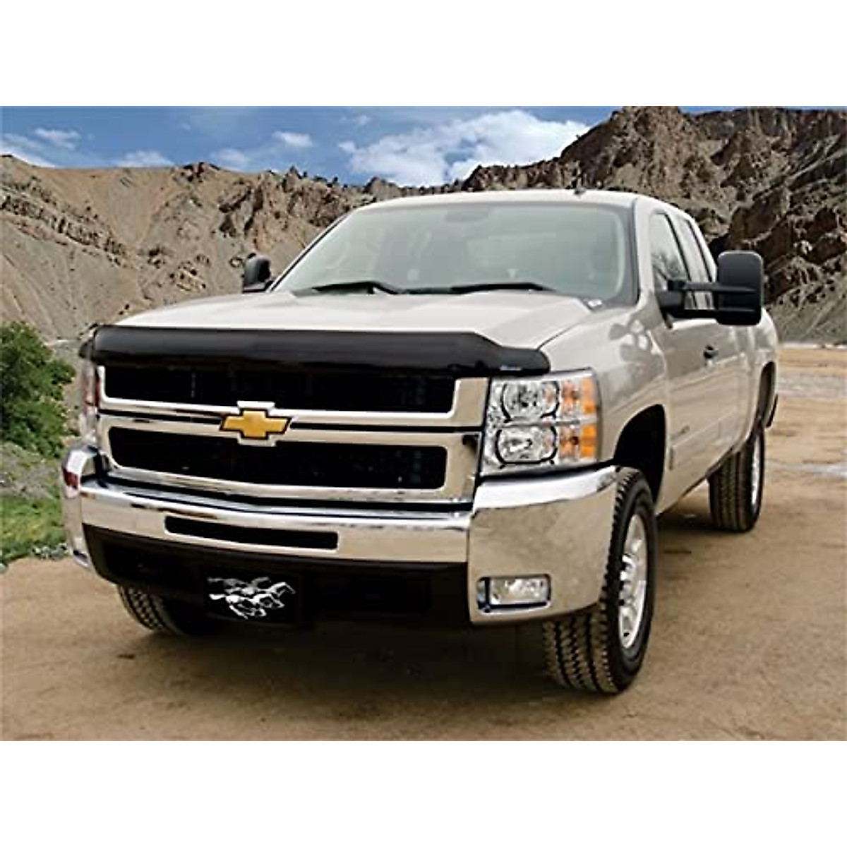 Stampede 2044-2 Vigilante Premium Smoke Bug Shield Hood Protector for Chevy Silverado HD