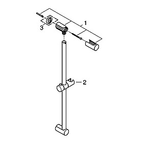 Grohe 27521000 New Tempesta Cosmopolitan 24 In. Shower-Bar, Starlight Chrome