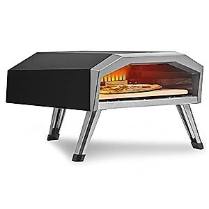 VEVOR Outdoor Gas Pizza Oven with Rotatable Pizza Stone, 13 inch Propane Pizza oven, 3 Layers Thick Portable Stove for Outside Backyard Camping Picnic, Carry Bag, Foldable Leg, CSA Certified