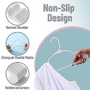 Mr. Pen- Plastic Hanger, 20 Pack, White Plastic Hangers, Hangers, Clothes Hanger, Coat Hanger, White Hangers, Clothes Hangers Plastic, White Hangers Plastic, Plastic Hangers 20 Pack, Hangers White