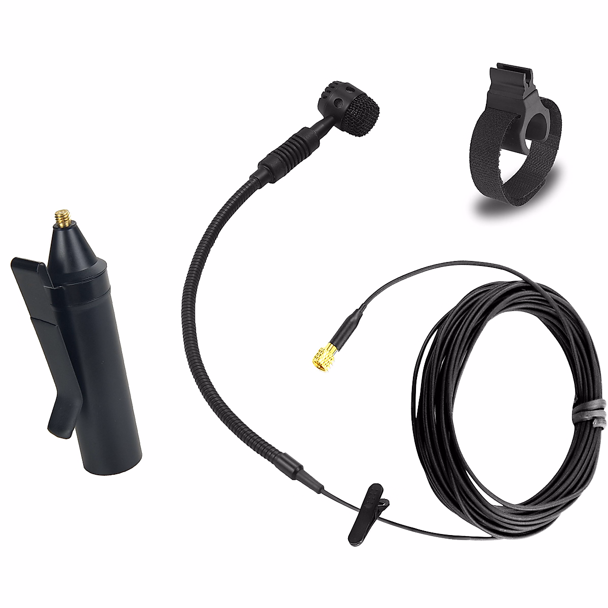 HEIMU Clip On Instrument Condenser Microphone + Universal Clip (for Flute)