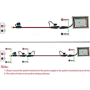 YETOR 10AWG SAE to XT60 Connector Extension Cable,with 15A Protection Fuse for Safety,SAE Plug XT60 Female Adapter Charger Solar Panel Cable for Solar Generator Portable Power Station(2FT)