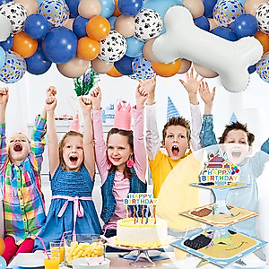 Cartoon Blue Dog Cupcake Stand 3 Tier Cardboard Cake Stand Dessert Tower Holder for Girls Boys Blue Dog Theme Birthday Party Supplies Baby Shower Decorations