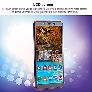 FOLOSAFENAR Smartphone,5.72 inch HD Full Screen Cellphone,face Recognition and Fingerprint Unlock Smartphone,Dual Card Dual Standby,512MB+4GB()