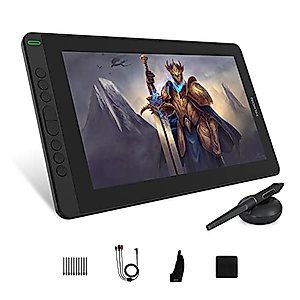 HUION KAMVAS 13 Drawing Tablet with Screen, 13.3" Full-Laminated Graphics Tablet with Battery-Free Stylus Tilt Support for Digital Art, Paint & Design, Work with Mac, PC & Mobile, Black