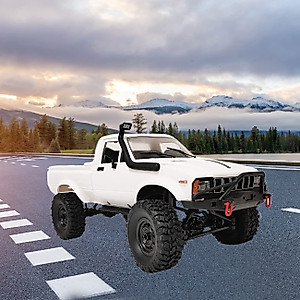 YIKESHU RC Crawler Offroad RC Truck 4x4 Remote Control Rock Crawler WPL C24-1 Pickup Trucks with Led Light, 2.4 Ghz 1/16 Scale All Terrain Car Brushed RTR Pickup for Adults