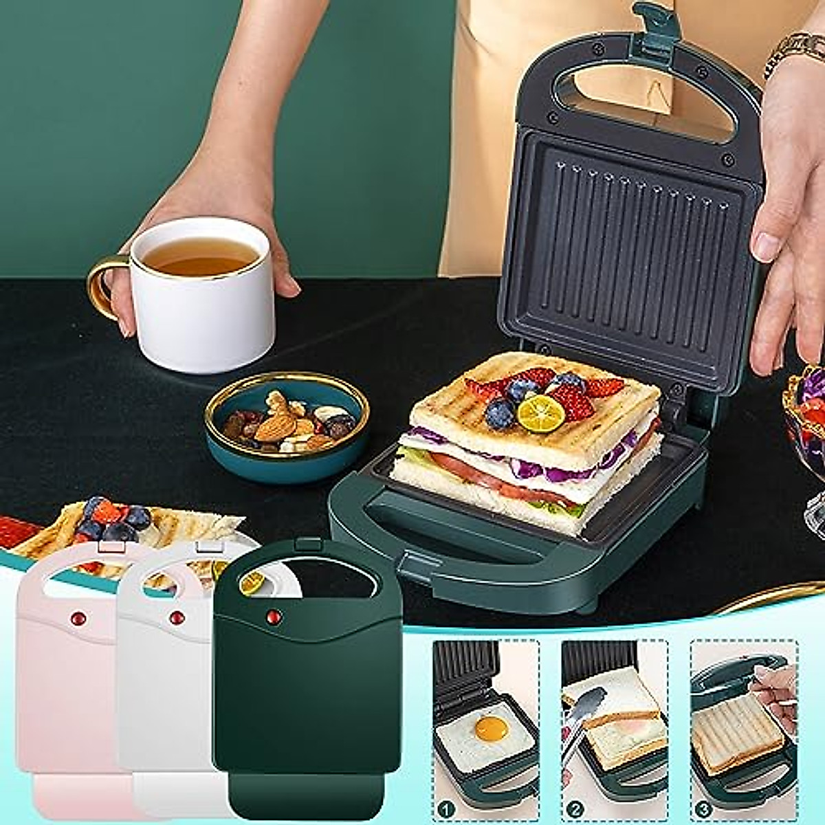 Qiopertar Sandwich Machine, Breakfast Machine, Household Internet Light Food Sandwich Machine, Heated, Bread Frying And Baking Machine
