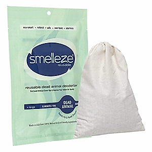 SMELLEZE Dead Animal Smell Eliminator Deodorizer Pouch: Rid dead rat smells, dead animal odors, dead mouse odor & dead rodent smell - even in wall