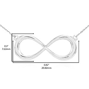 925 Sterling Silver Dainty Forever Infinity 18" Necklace