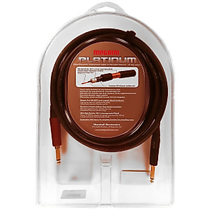Mogami PLATINUM GUITAR-12 Instrument Cable, 1/4" TS Male Plugs, Gold Contacts, Straight Connectors with silentPLUG, 12 Foot