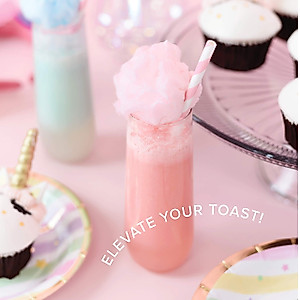 TOSSWARE POP 9oz Flute, Premium Quality, Recyclable, Unbreakable & Crystal Clear Plastic Champagne Glasses