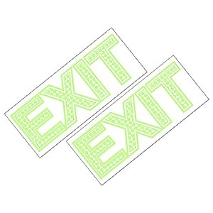 Homoyoyo 1set Export Sticker Signs Stickers Way Indicator Sticker Emergency Exit Sign Floor Guide Sticker Exit Decals Glowing Sticker Ire Exit Signage Adhesive Exit Sticker The Pet 2sheets
