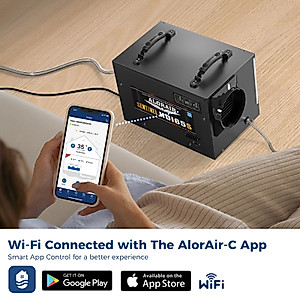 AlorAir Commercial Dehumidifier with Pump Drain Hose, 190 Pints Smart WiFi Large Capacity Industrial Dehumidifier for Basements, Garages & Job Sites, 5 Years Warranty, Green (Black)