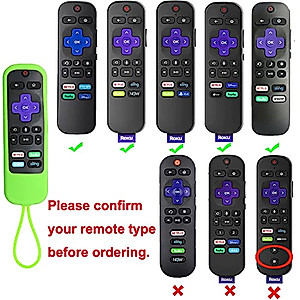 2 Pack Case for Roku Express/Streaming Stick/Premiere - Silicone Remote Cover for TCL Hisense Roku TV Remote Sleeve Skin Smart TV Remote Control Replacement Cover Case Glow in The Dark - Blue Green