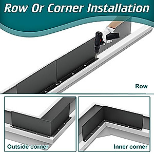 Daisypower 12 Pack Gutter Valley Splash Guards,Rainwater Roof Rain Diverter Downspout Gutter Guards for House Shingle Straight Roofs Corner,10 Inch Each
