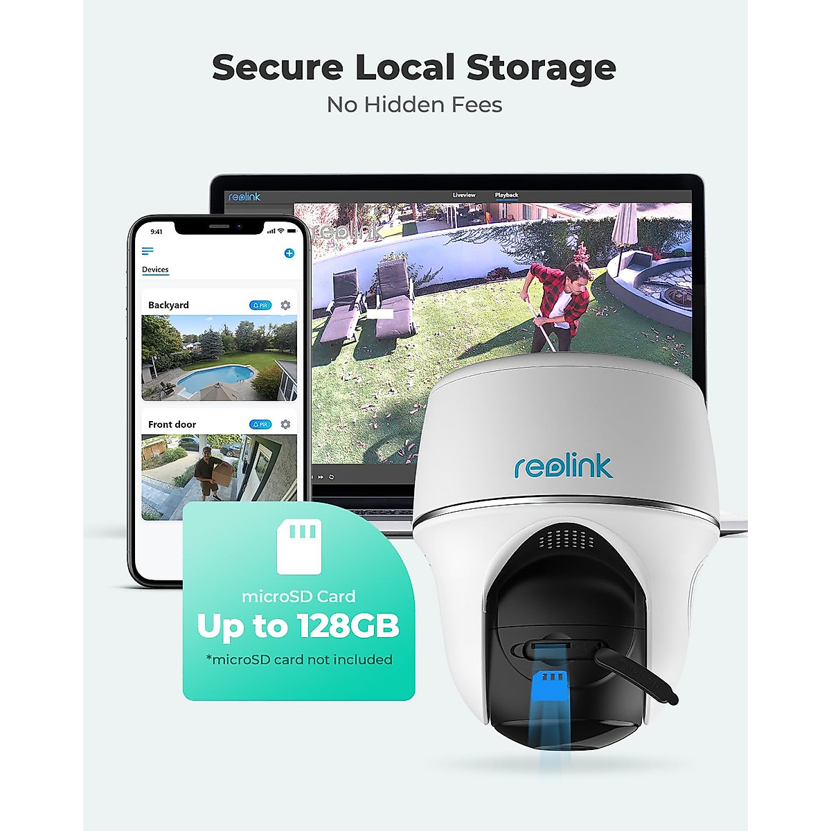 REOLINK Security Camera Wireless Outdoor, Pan Tilt Solar Powered with 2K Night Vision, 2.4/5 GHz Wi-Fi, 2-Way Talk, Works with Alexa/ Google Assistant for Home Surveillance, Argus PT w/ Solar Panel