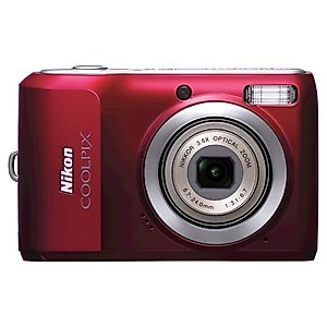 Nikon Coolpix L20 10MP Digital Camera with 3.6 Optical Zoom and 3 inch LCD, (Deep Red)