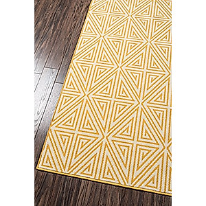 Momeni Rugs Baja Collection Area Rug, 5'3" x 7'6", Yellow