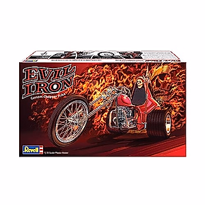 Revell 17325 Evil Iron Trike 1:8 Scale 153-Piece Skill Level 5 Model Motorcycle Bike Building Kit, White
