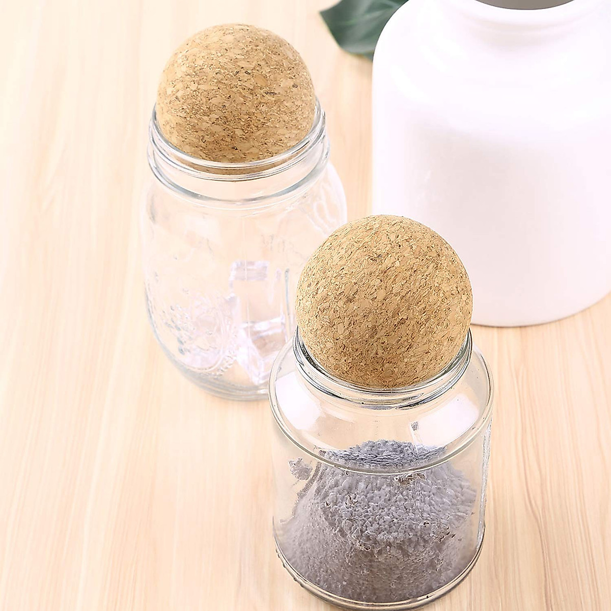 Wine Cork Ball,3 Pieces Wooden Cork Ball Stopper for Wine Decanter Carafe Bottle Replacement (2.4 Inch/ 6.1 cm)